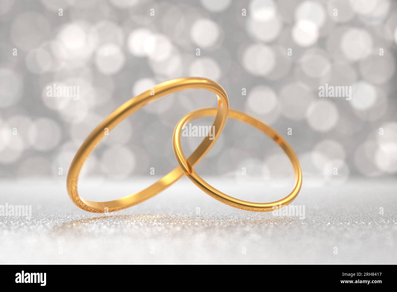 golden wedding rings for the wedding of the newlyweds on a light ...