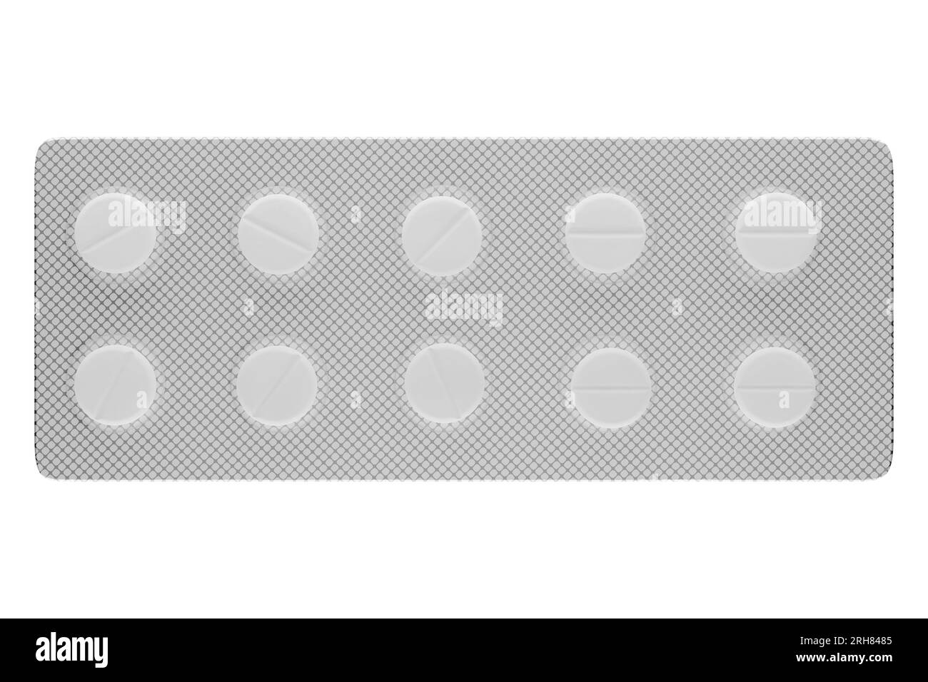 Round pills in a package isolated. . Medicine. Vitamin tablets Stock ...
