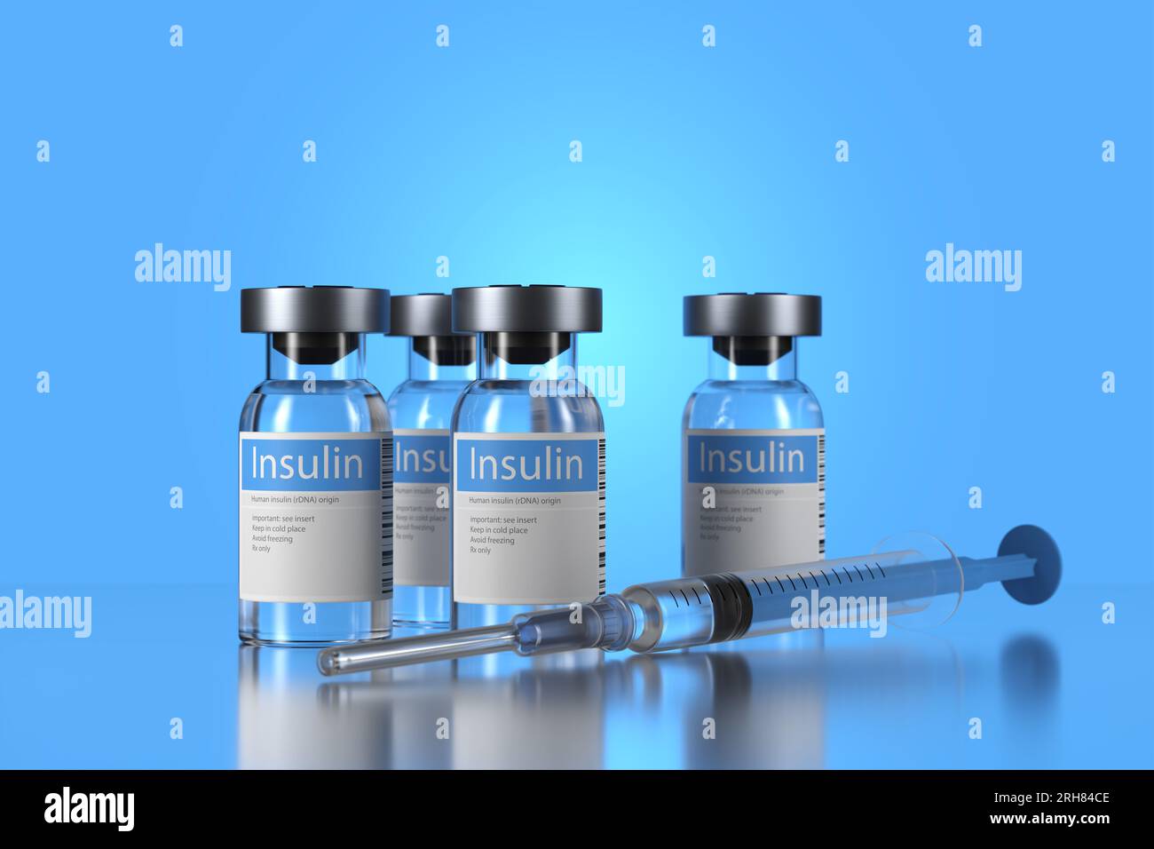 A syringe present on the table, which may be used to extract the ...
