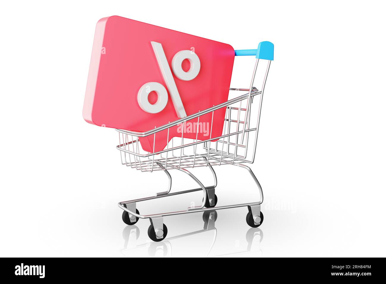 Grocery cart discount icon. Promotion with a sale in the store. Sale ...