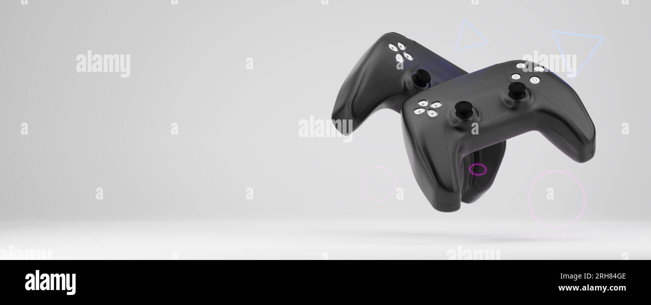 Game joystick on a white background. Blockchain game concept Gamepad on ...