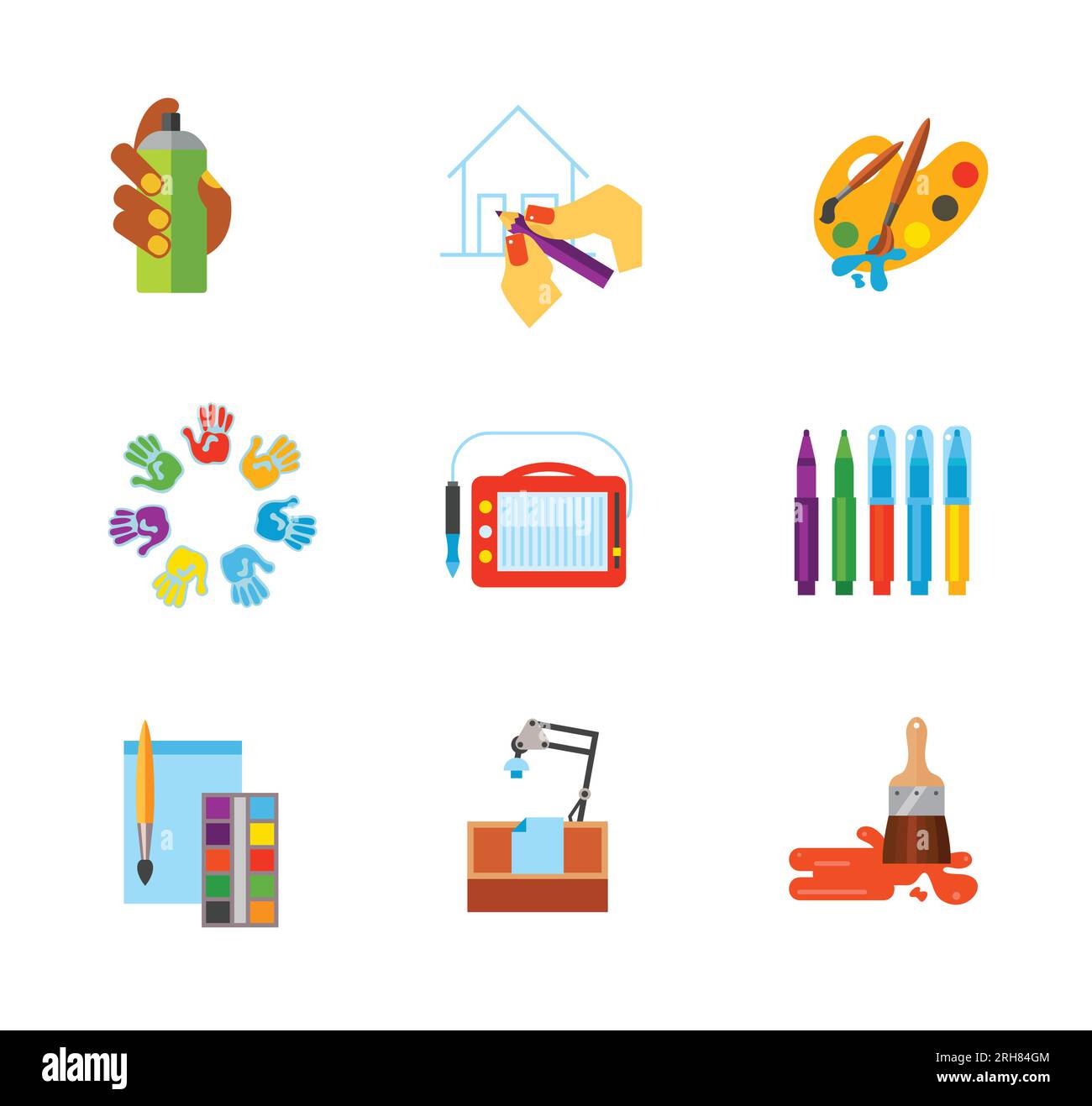 Drawing icon set Stock Vector Image & Art - Alamy