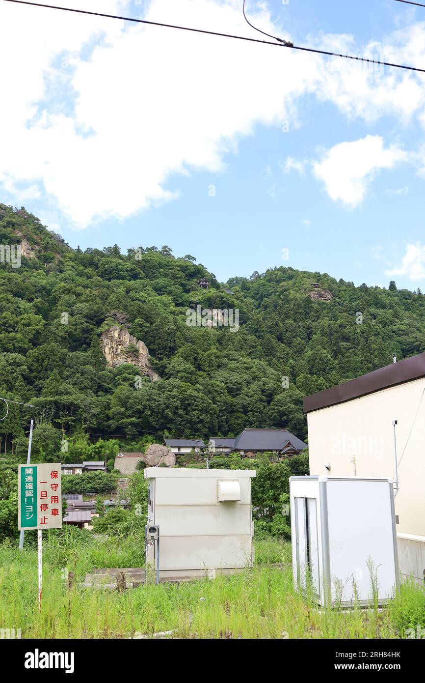 Yamagata City, Yamagata Prefecture, Japan, August 13, 2023.Mountain ...