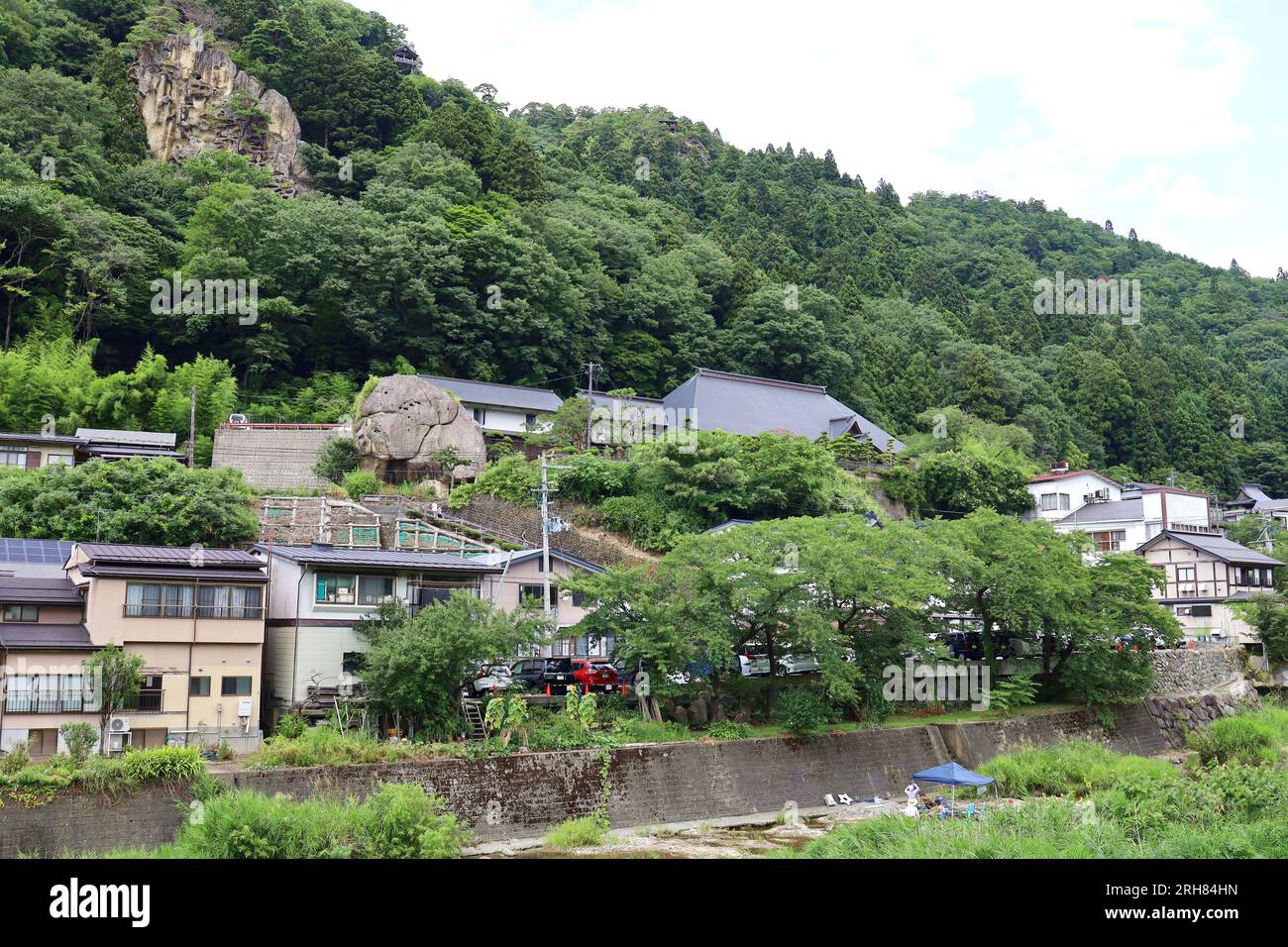 Yamagata City, Yamagata Prefecture, Japan, August 13, 2023.Mountain ...