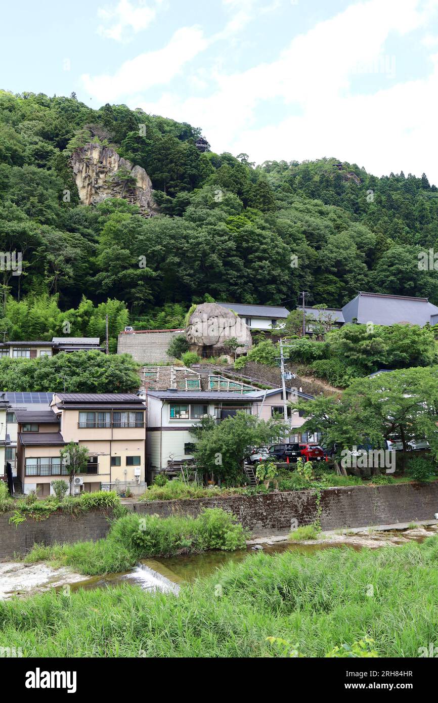Yamagata City, Yamagata Prefecture, Japan, August 13, 2023.Mountain ...
