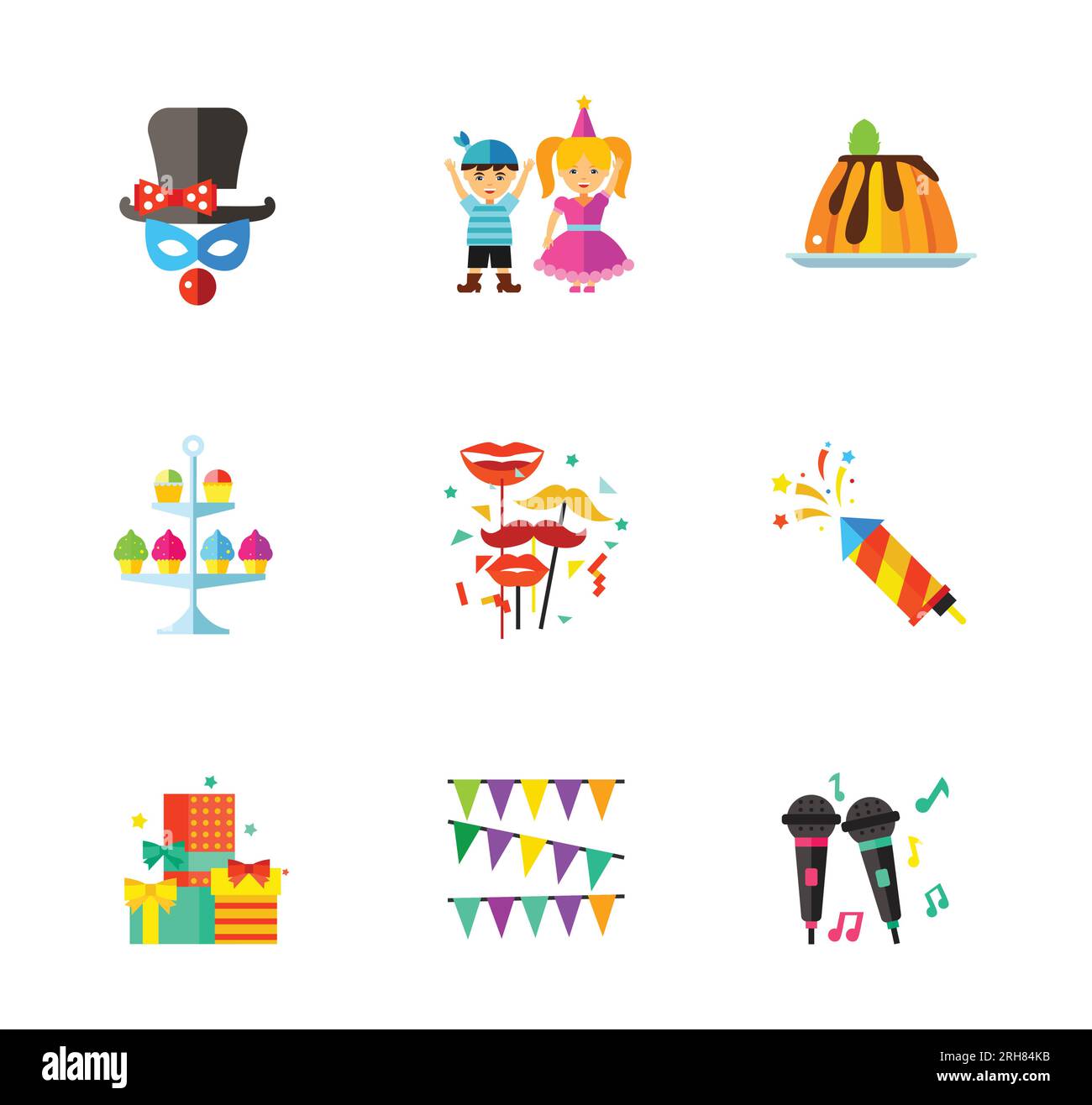 Celebration icon set Stock Vector Image & Art - Alamy