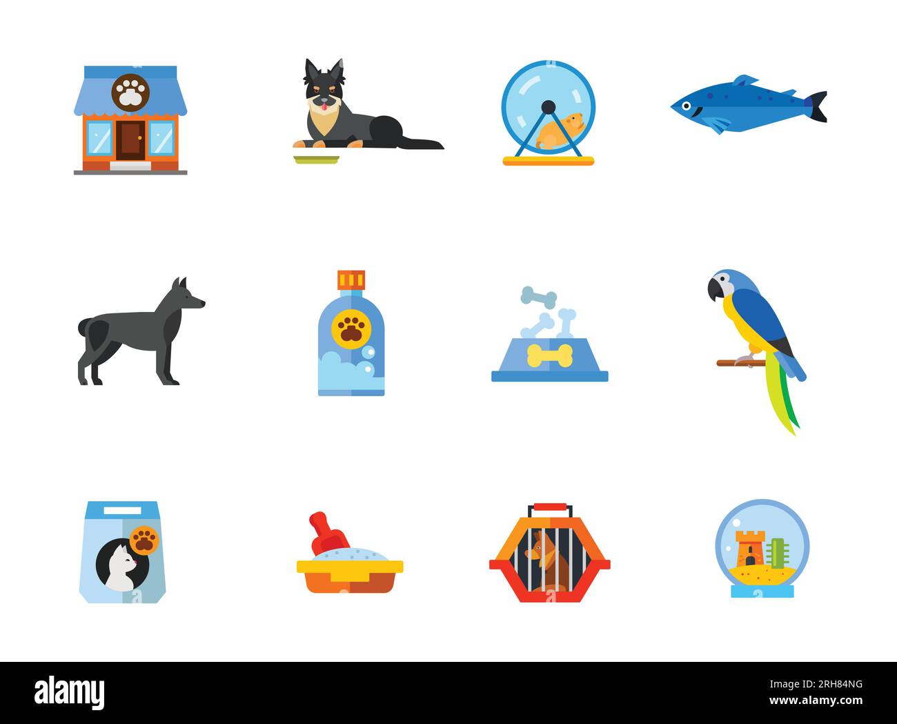 Pet shop icon set Stock Vector Image & Art - Alamy