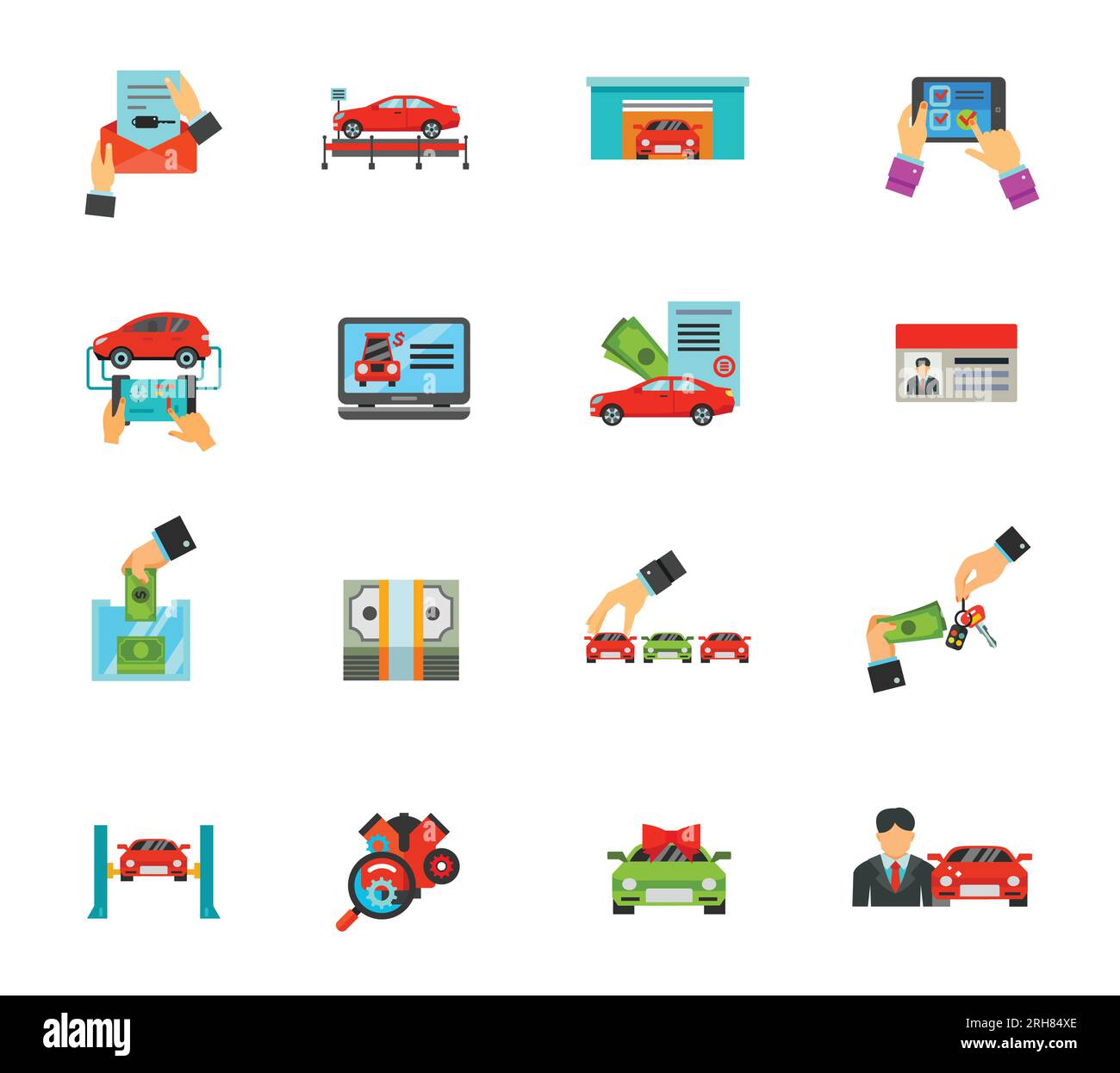 Auto icon set Stock Vector Image & Art - Alamy