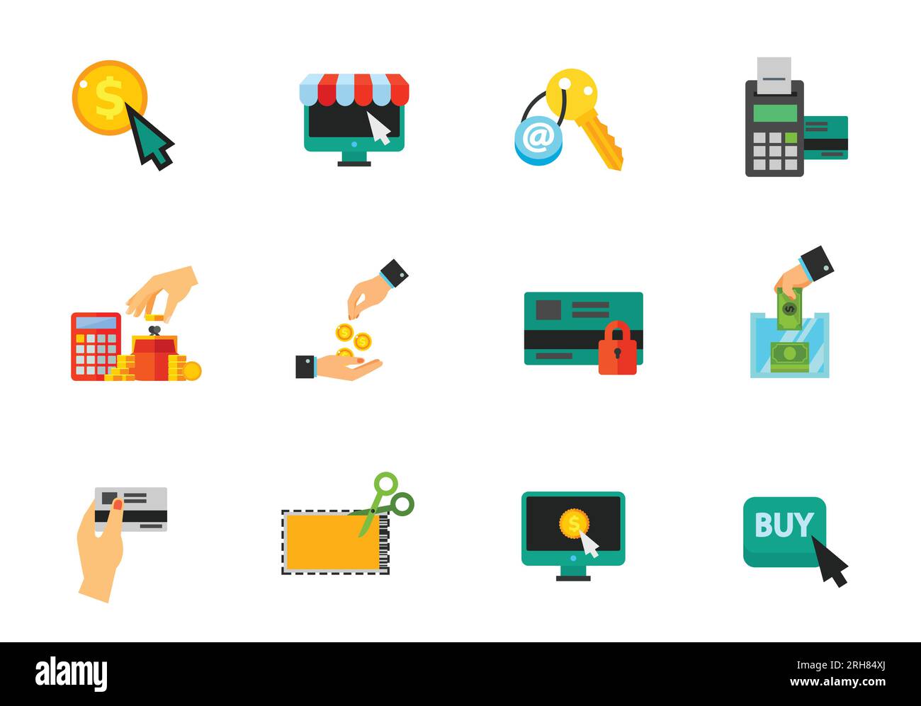 Shopping and sales icon set Stock Vector Image & Art - Alamy