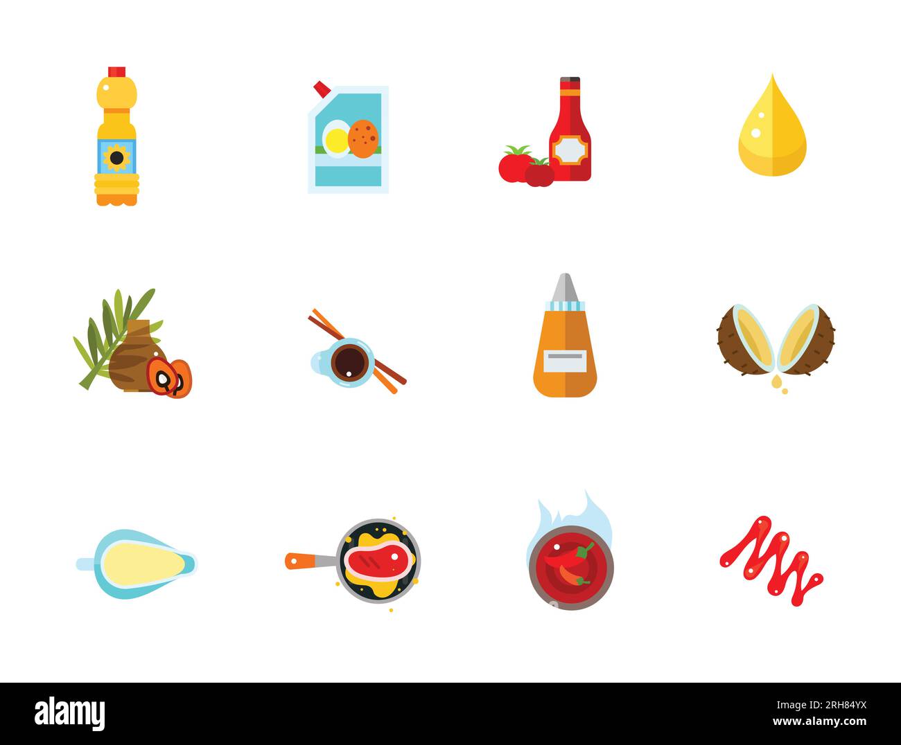 Sauces icon set Stock Vector Image & Art - Alamy