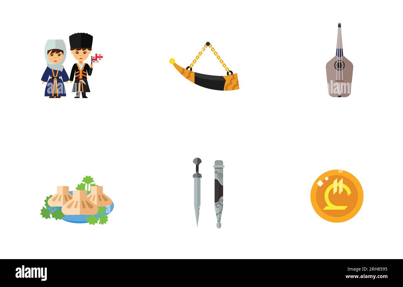 Man costume national georgia Stock Vector Images - Alamy