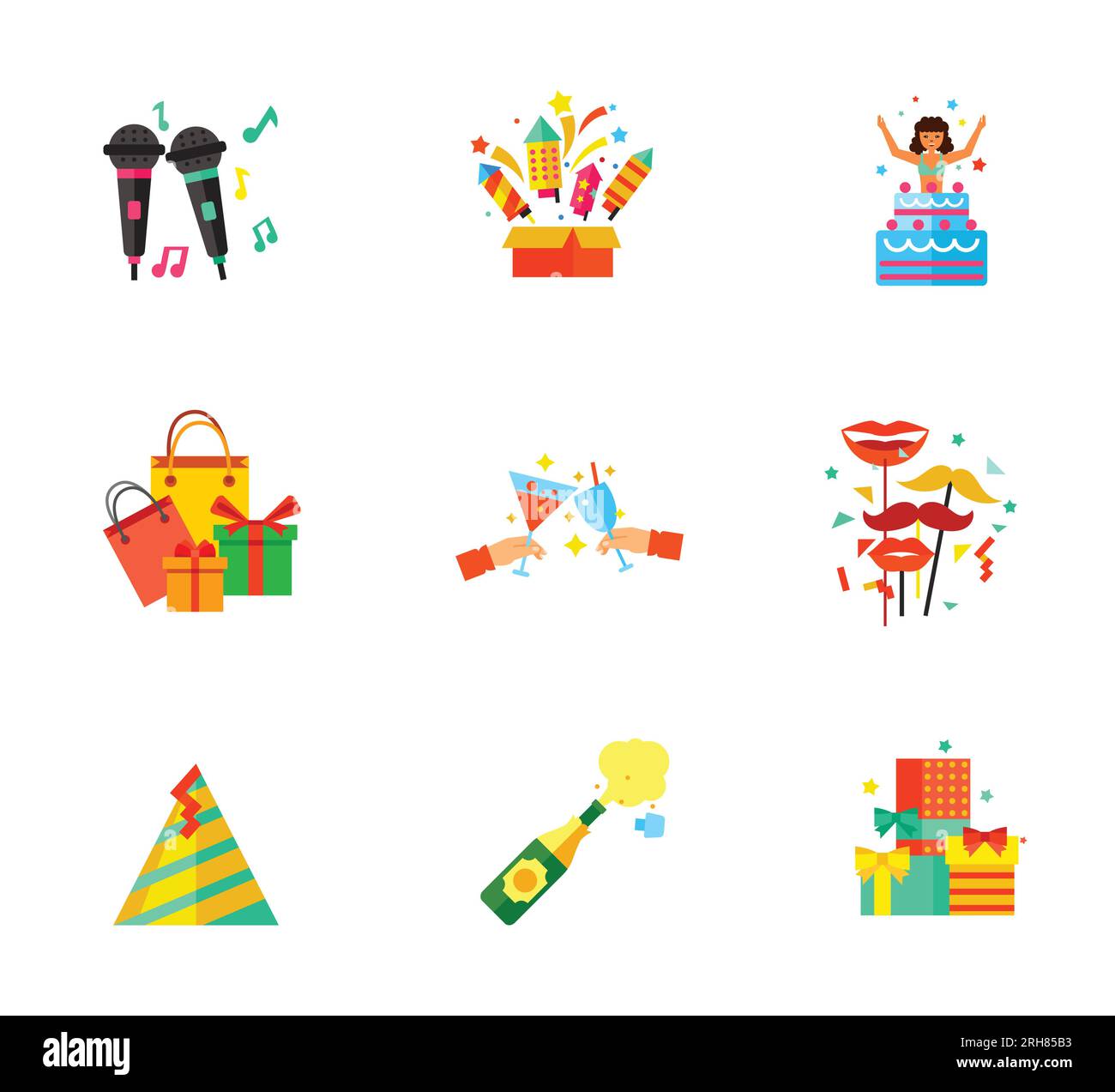 Party icon set Stock Vector Image & Art - Alamy
