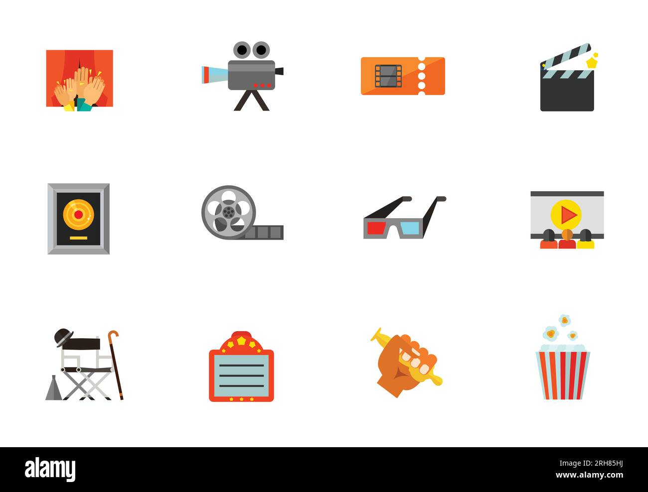 Cinema icon set Stock Vector Image & Art - Alamy