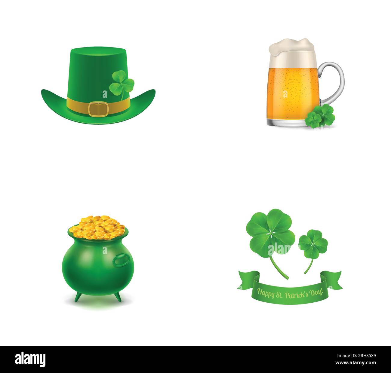 Patricks Day symbols icon set Stock Vector Image & Art - Alamy