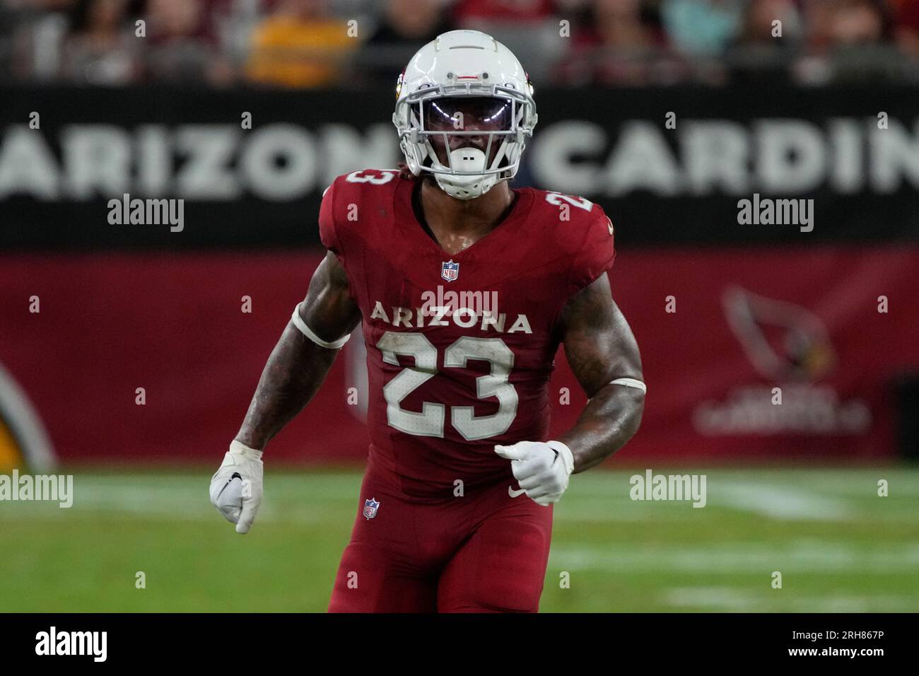 Arizona Cardinals running back Corey Clement (23) lines up during an ...