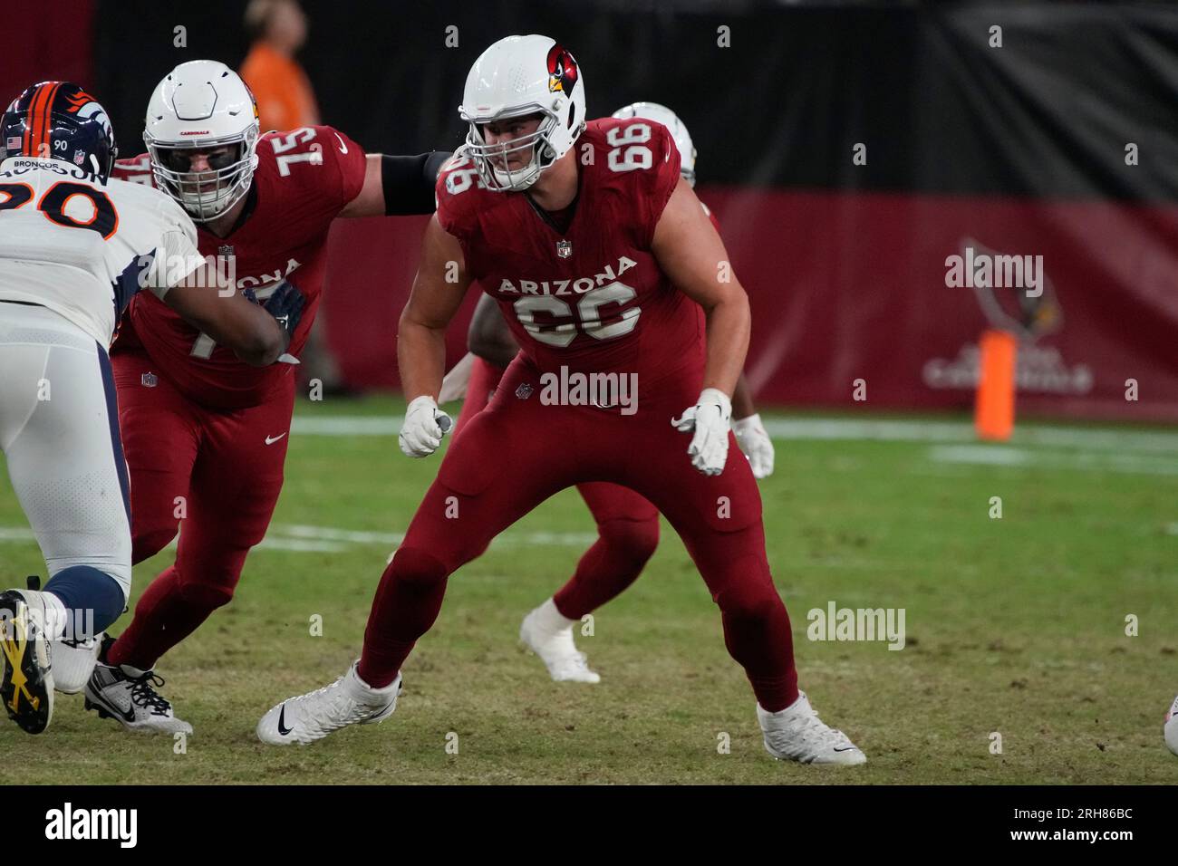Arizona Cardinals offensive tackle Jackson Barton (66) lines up during ...