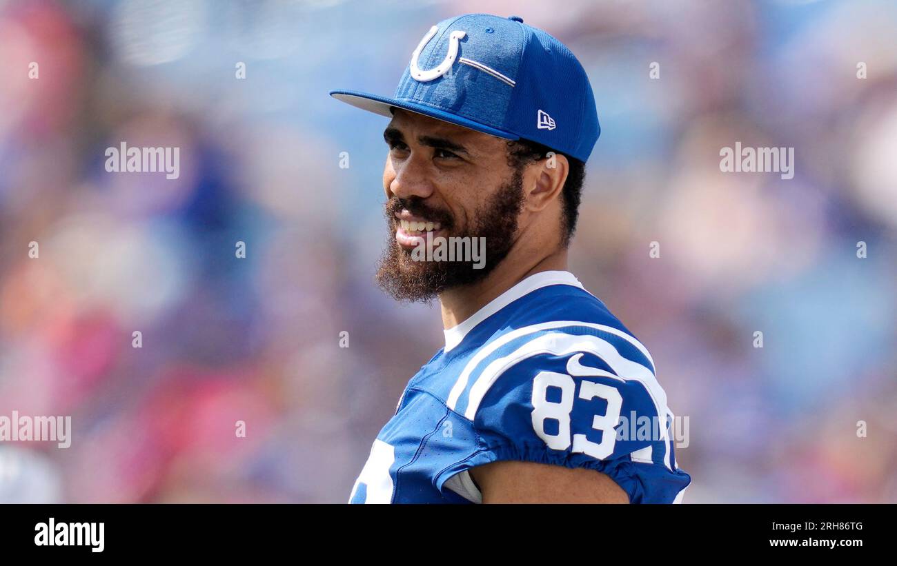 Indianapolis Colts tight end Kylen Granson (83) during an NFL preseason ...
