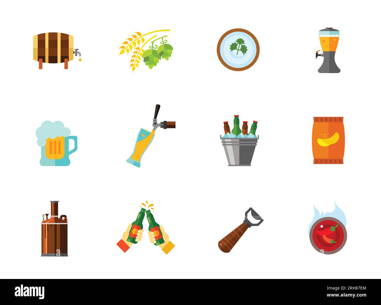 Wooden barrel tap set Stock Vector Images - Alamy