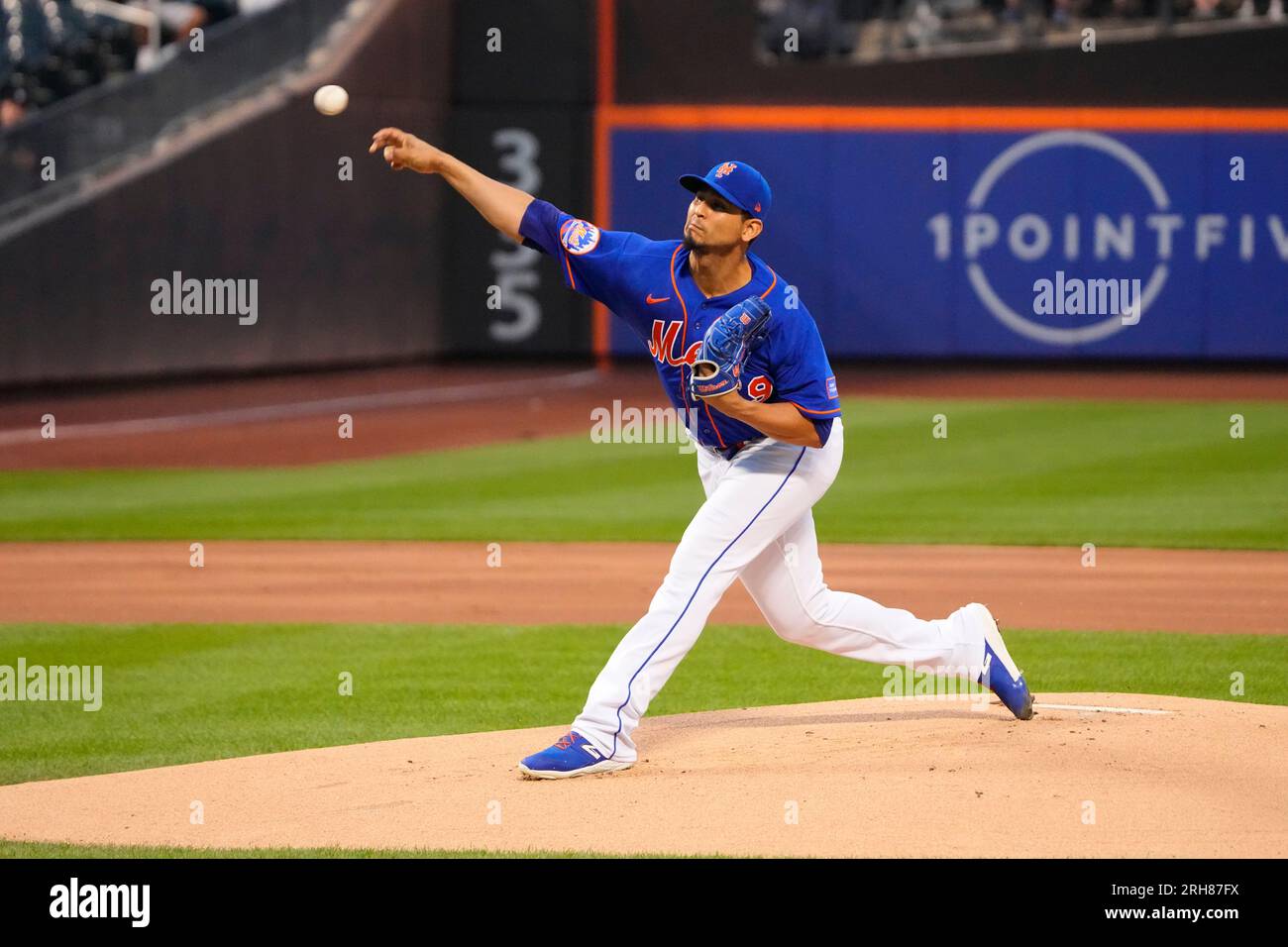 FLUSHING, NY - AUGUST 14: New York Mets Pitcher Carlos Carrasco (59 ...