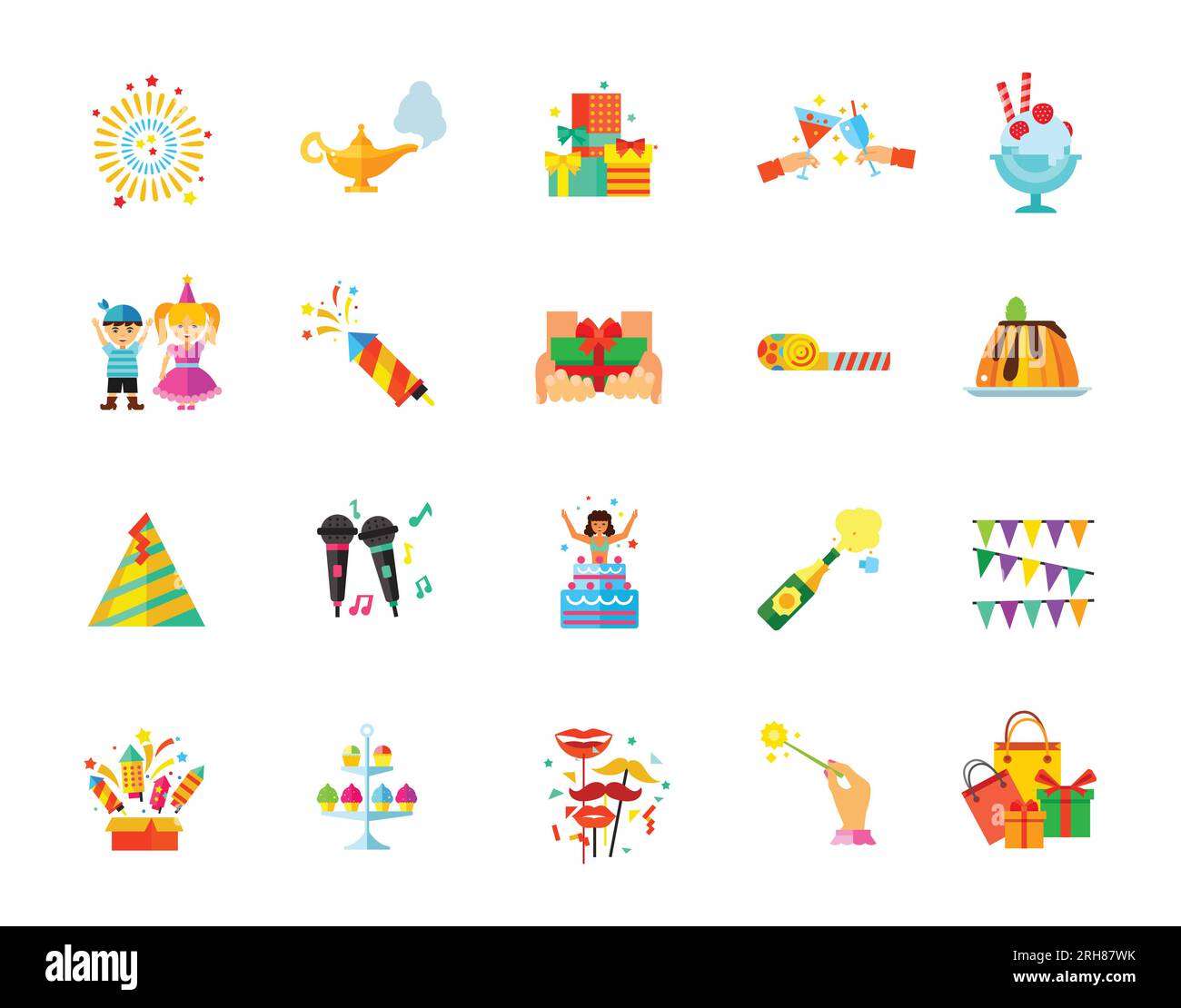 Party icon set Stock Vector Image & Art - Alamy