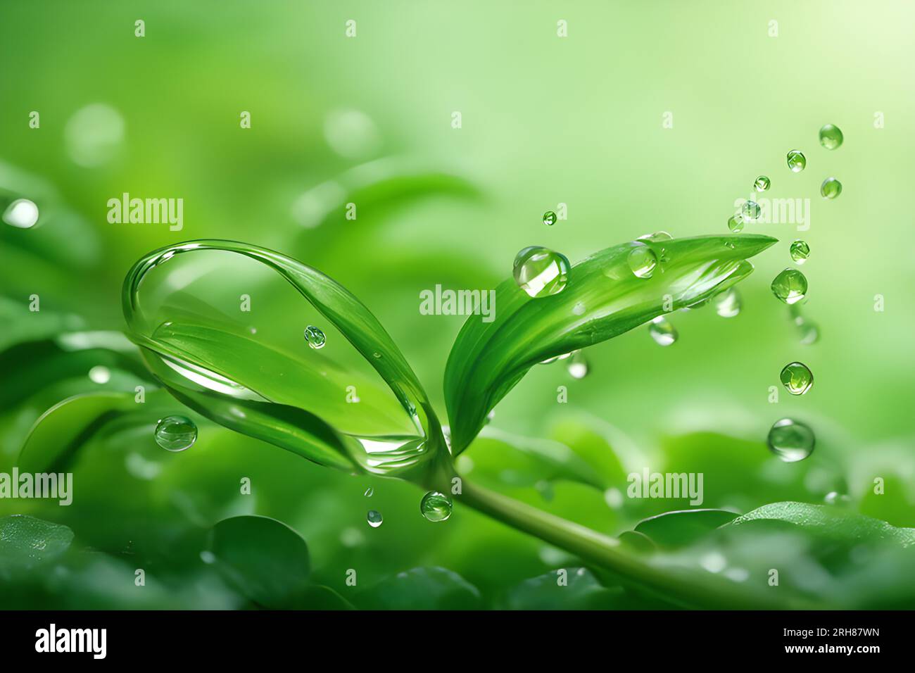 Water with greenery Stock Vector Images - Alamy