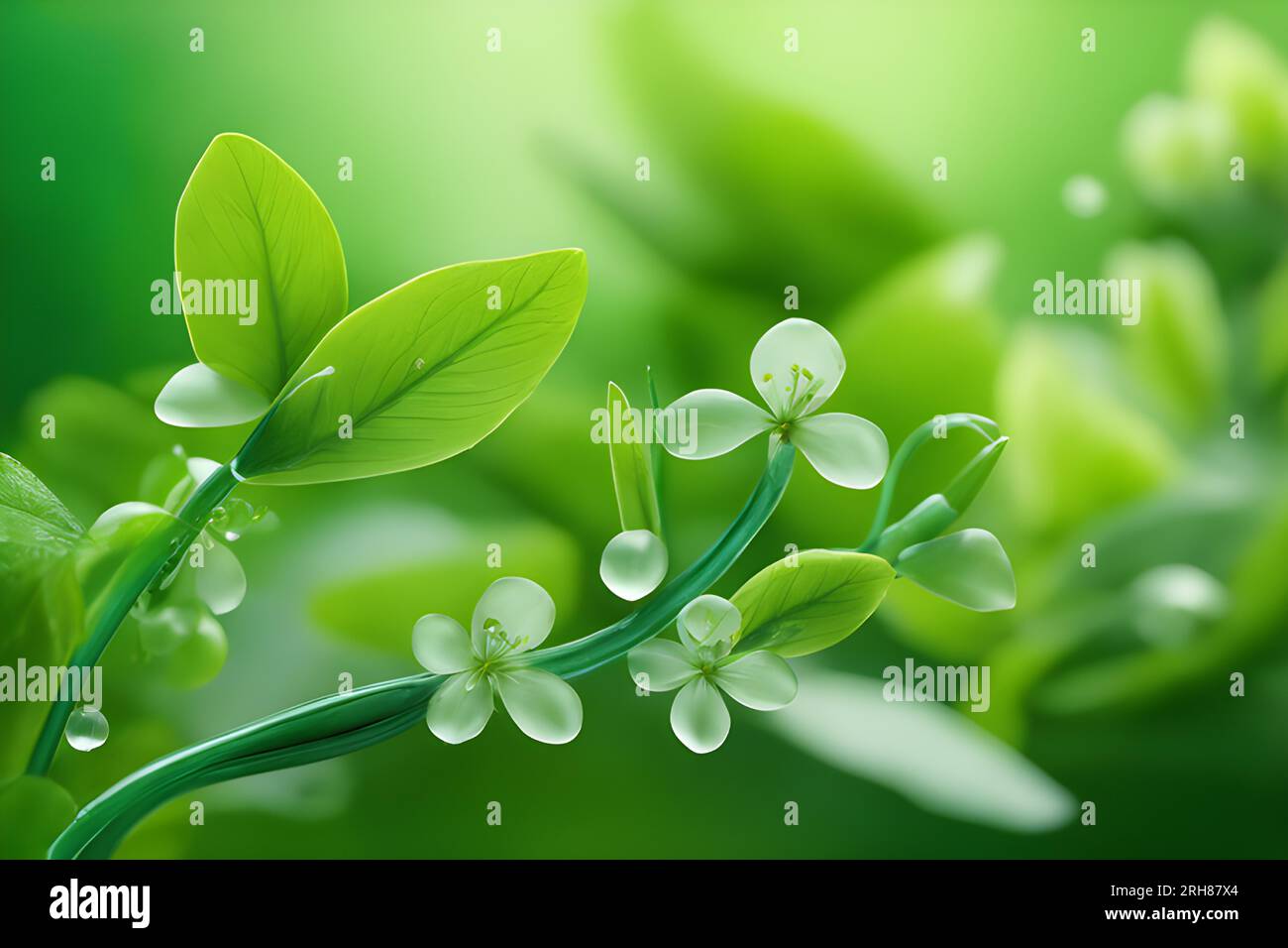 Water with greenery Stock Vector Images - Alamy