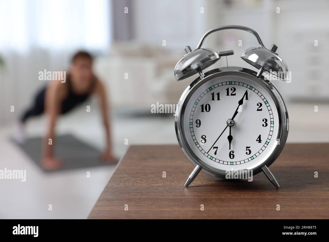 Woman alarm concept fitness hi-res stock photography and images - Alamy