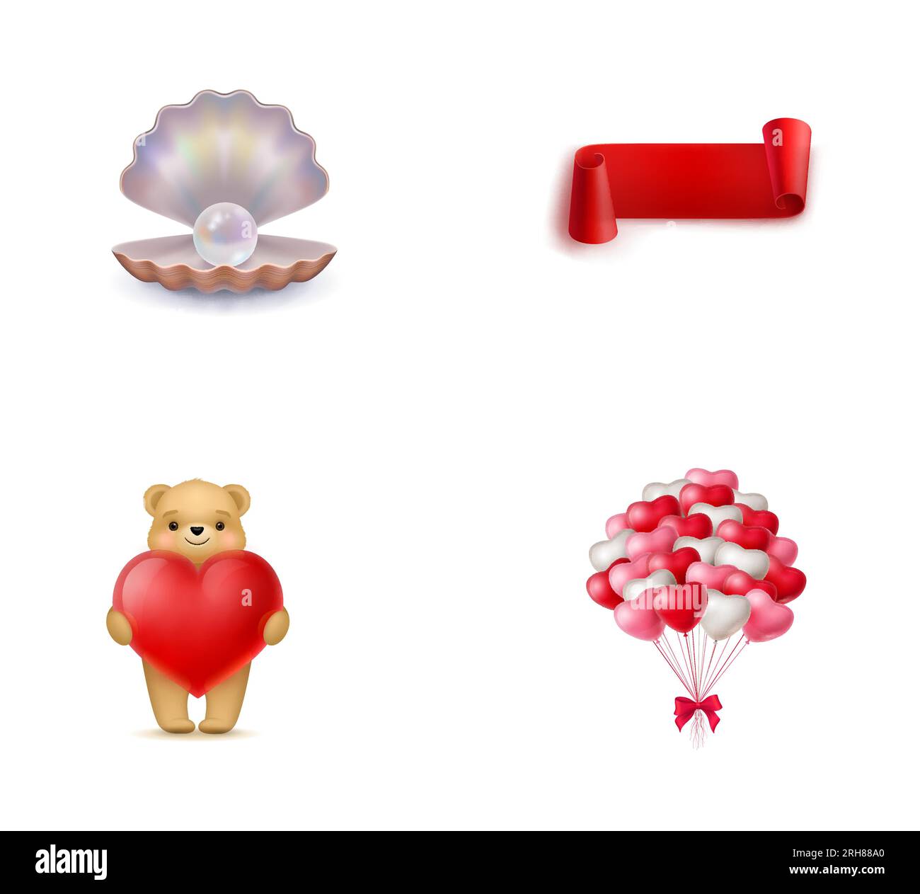 Valentines Day symbols icon set Stock Vector Image & Art - Alamy