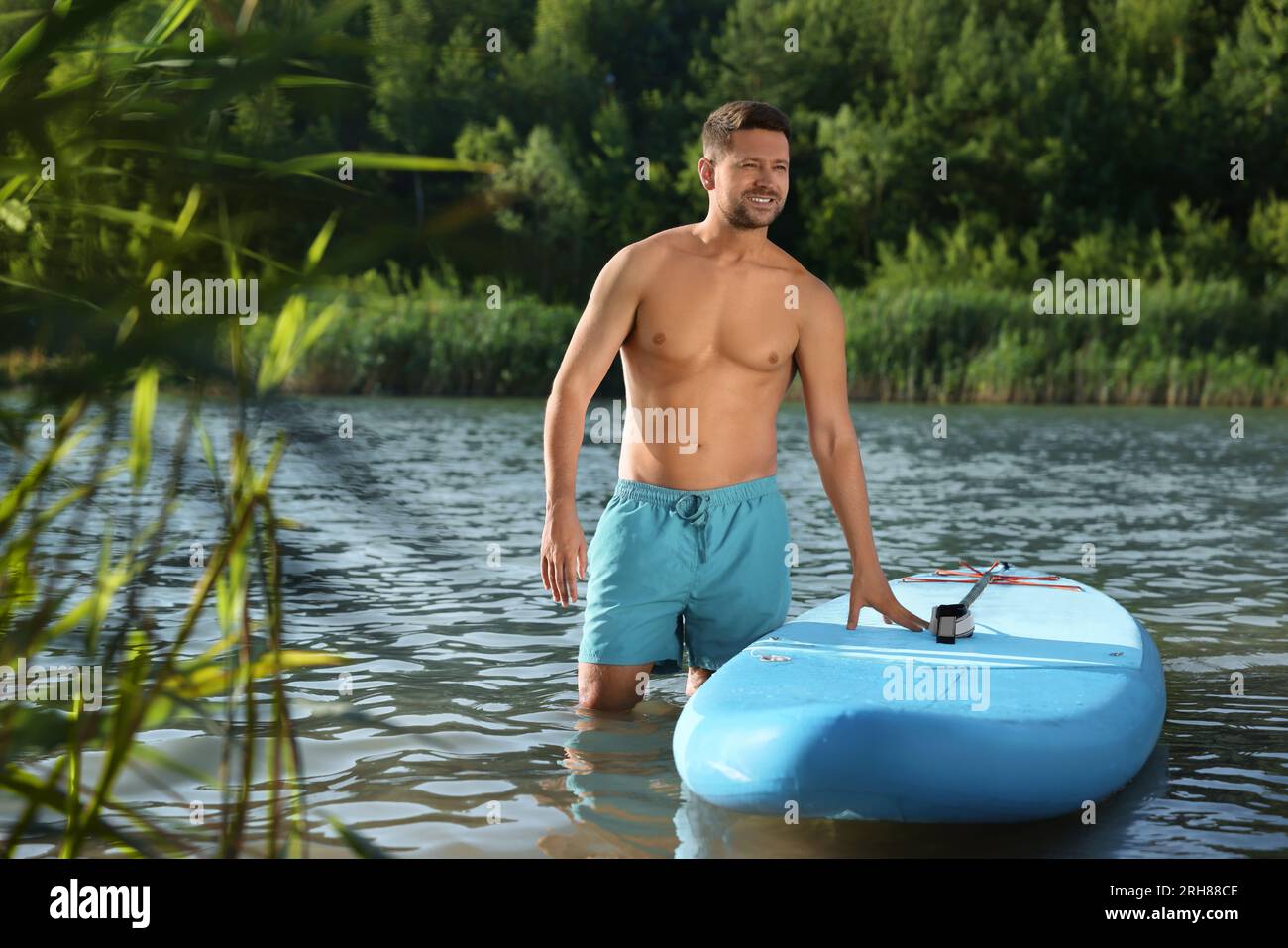 Portrait smiling man near river hi-res stock photography and images - Alamy