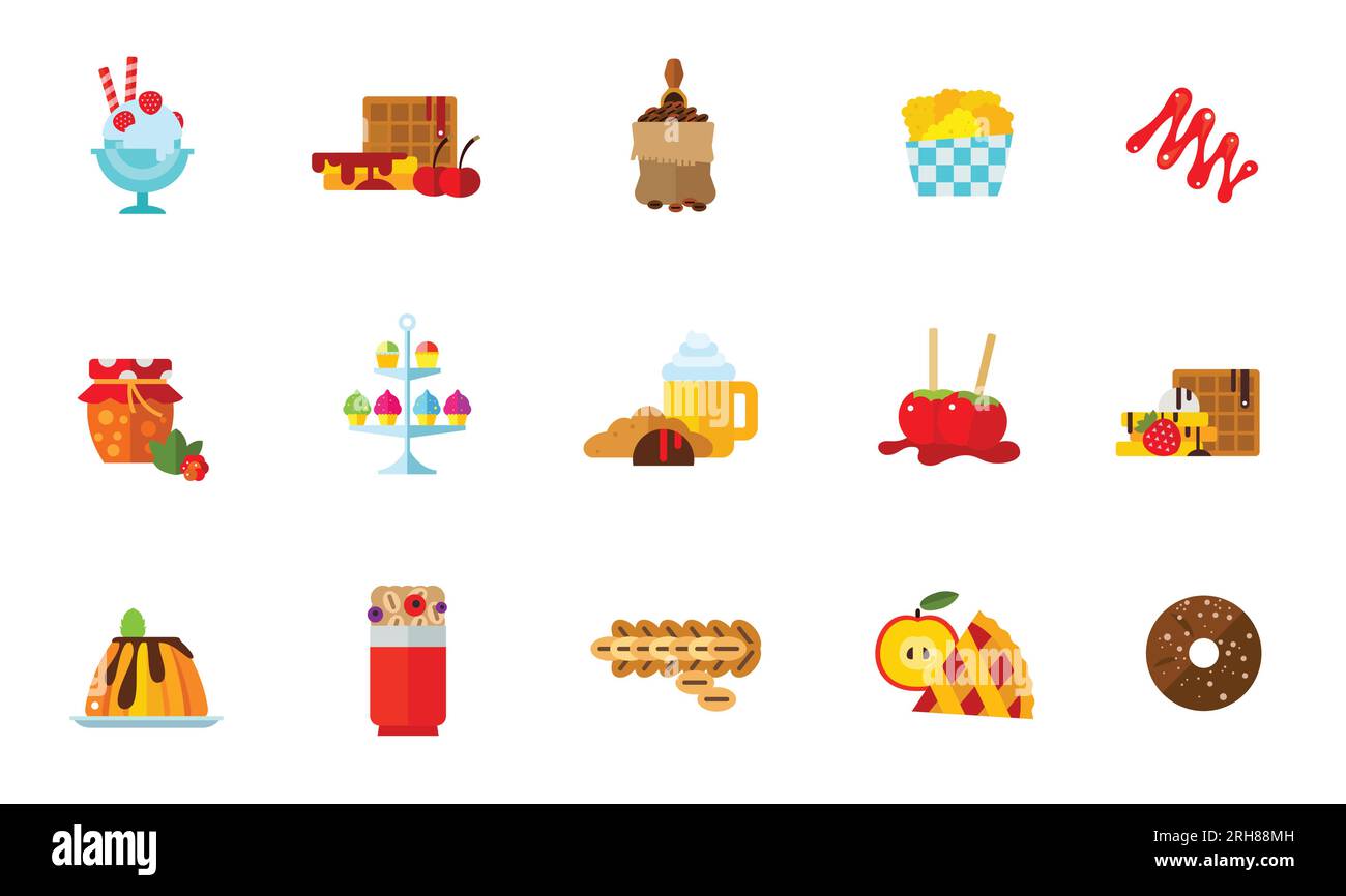 Delicious slice dessert caramel Stock Vector Images - Alamy