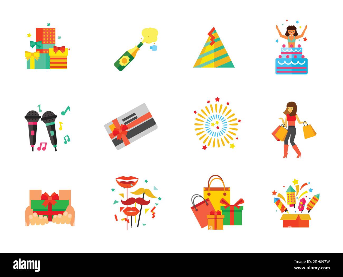 Holiday icon set Stock Vector Image & Art - Alamy