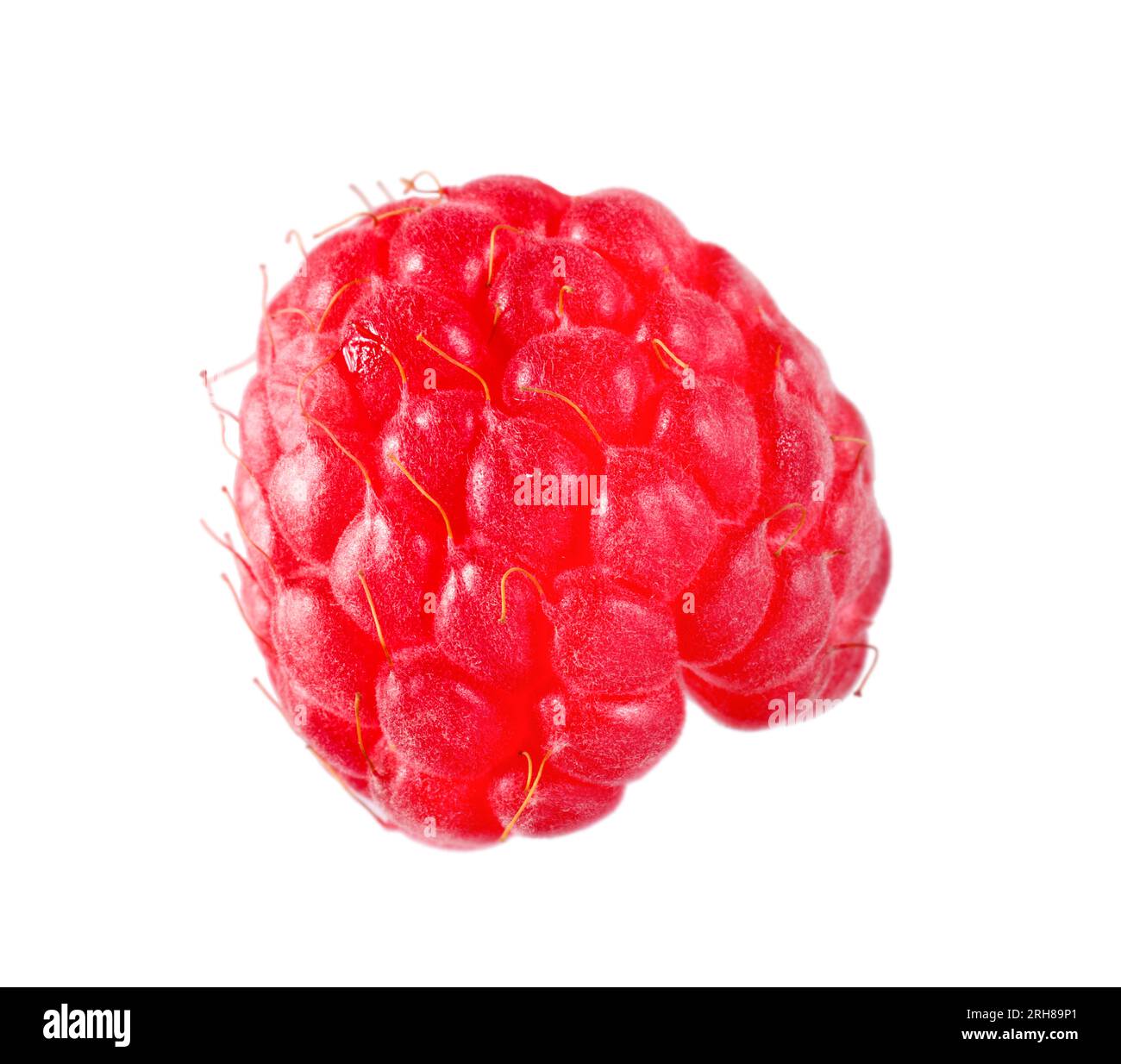 One tasty ripe raspberry isolated on white Stock Photo - Alamy