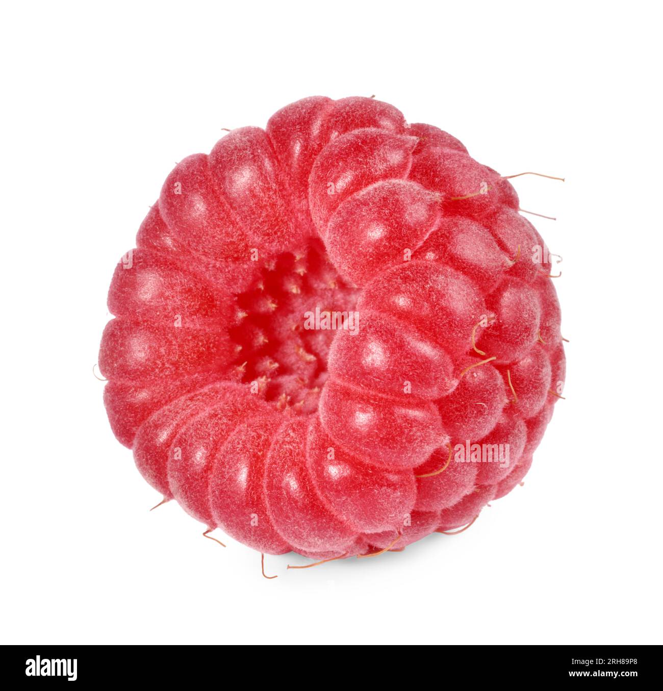 One tasty ripe raspberry isolated on white Stock Photo - Alamy