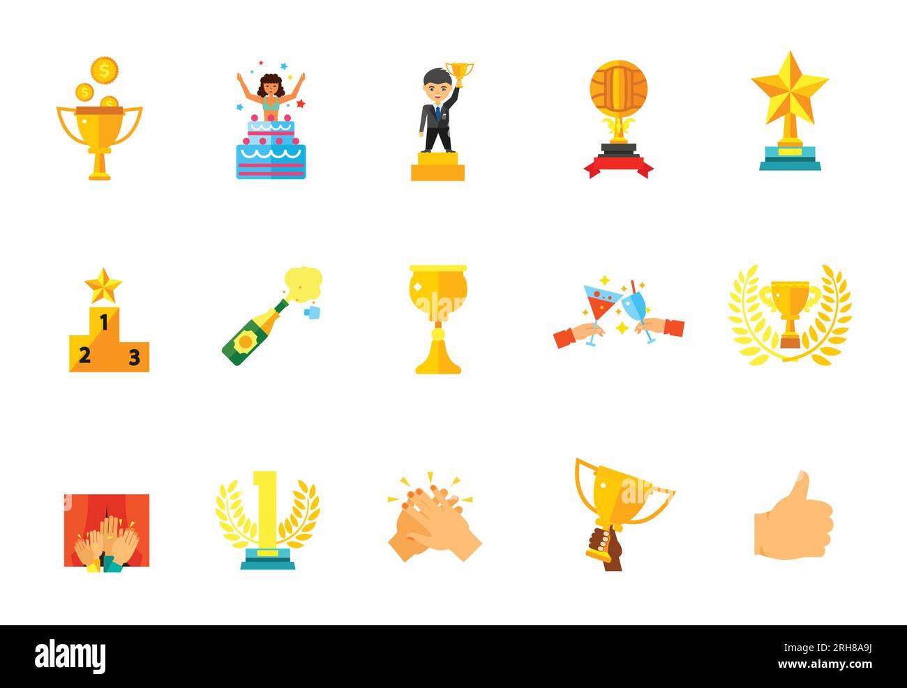 Winning icon set Stock Vector Image & Art - Alamy