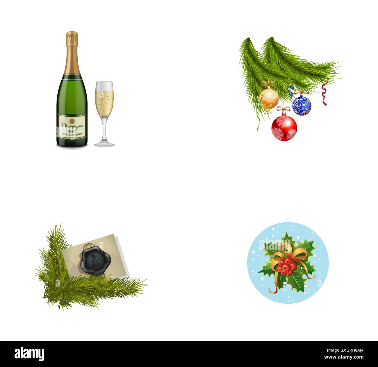 New Year symbols icon set Stock Vector Image & Art - Alamy