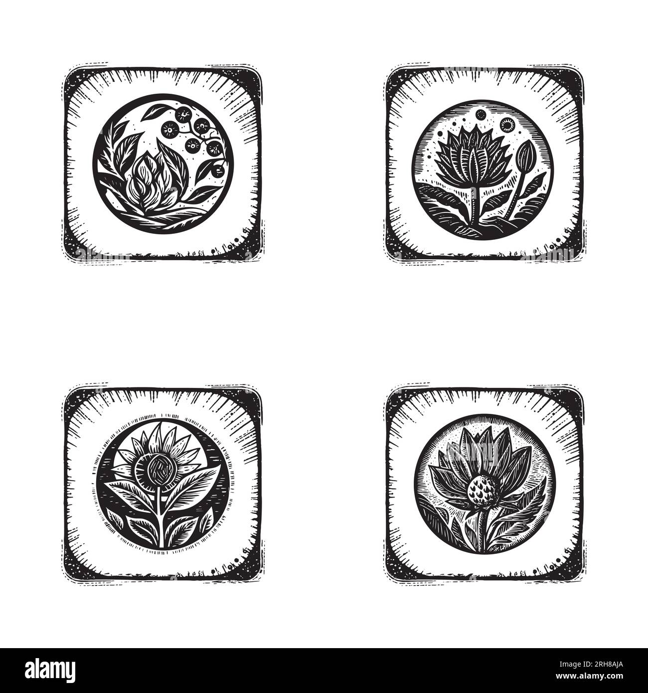 Hand carved linocut hi-res stock photography and images - Alamy