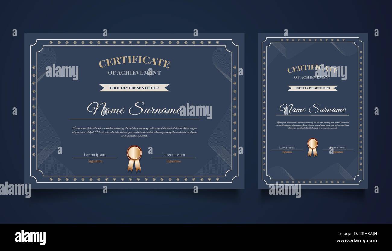 Luxury Certificate Template with Vintage Ornaments Stock Vector Image & Art - Alamy
