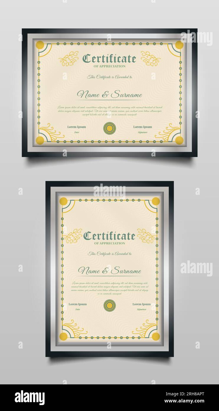 Colorful Blank Award Certificates