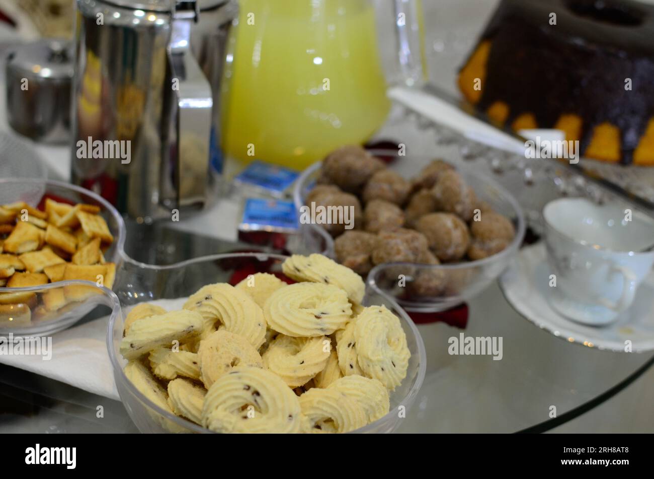 Special morning with a table full of tasty foods for a memorable ...