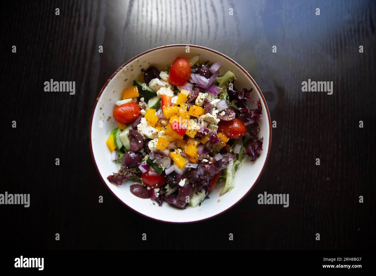 Greek salad diced tomatoes hi-res stock photography and images - Alamy
