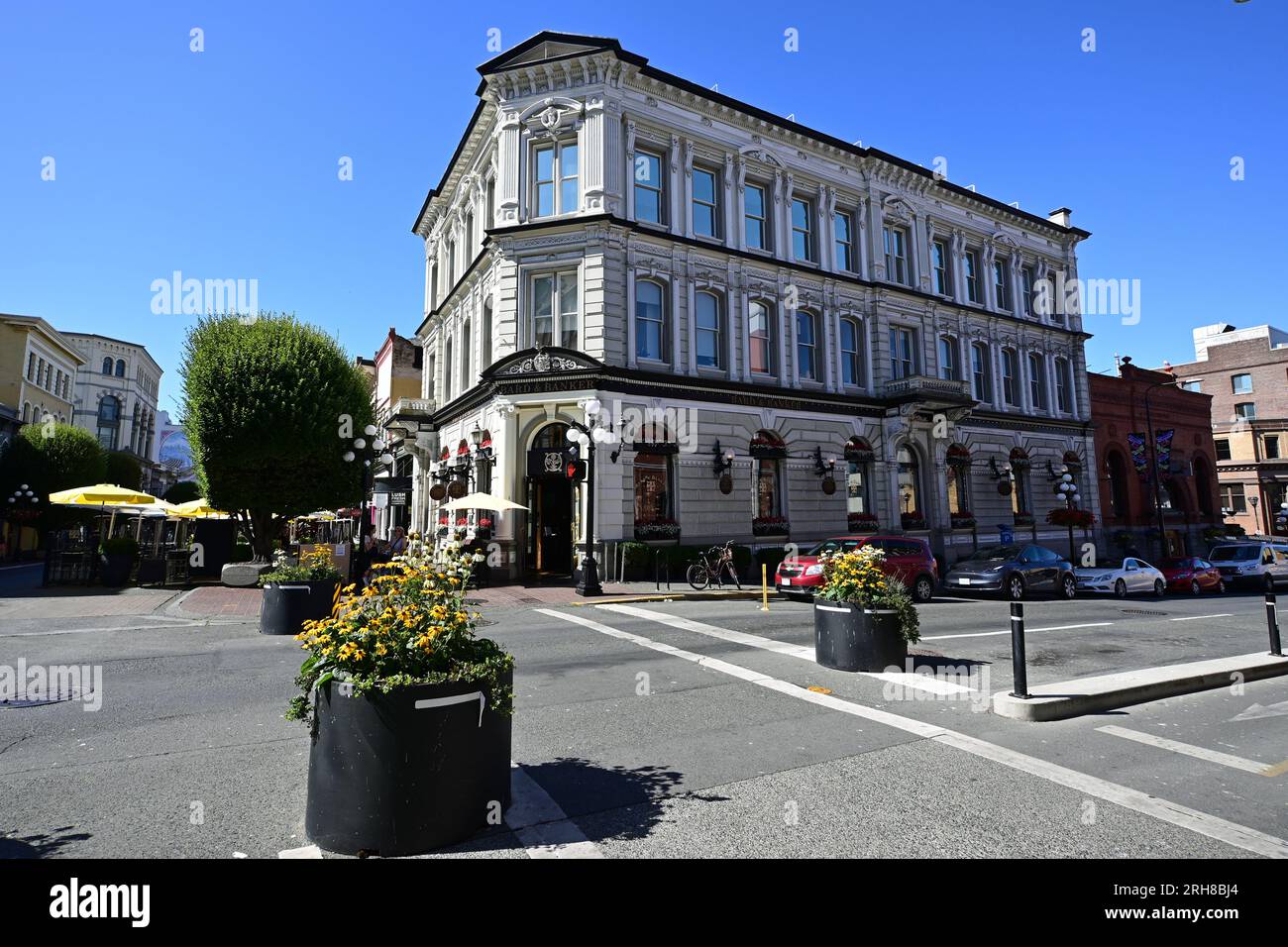 Victoria, British Columbia - August 2, 2023 - Bard and Banker building ...