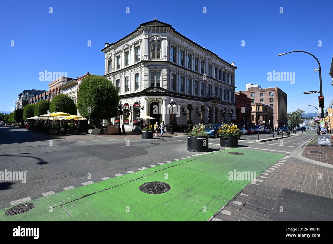 Victoria, British Columbia - August 2, 2023 - Bard and Banker building ...