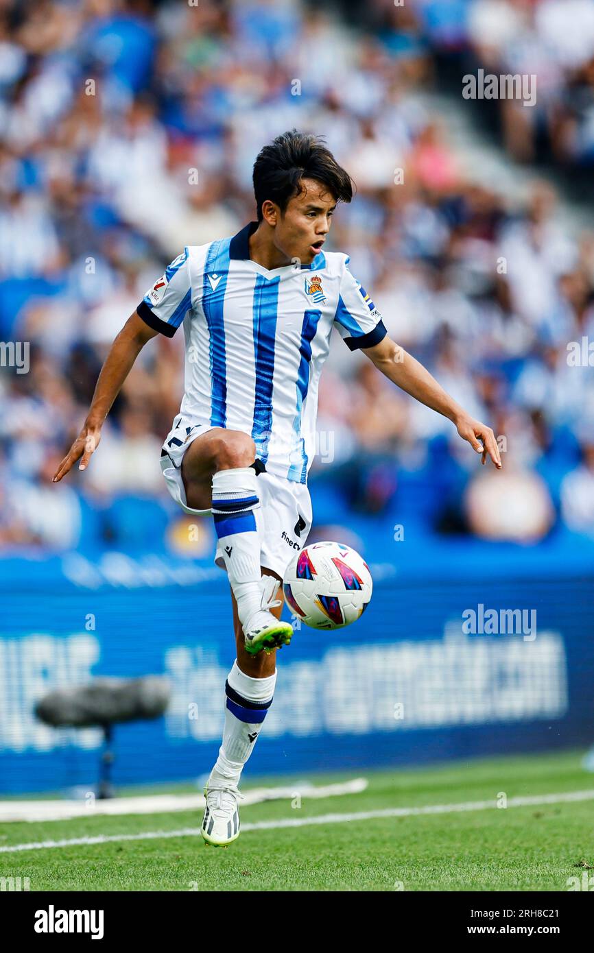 San Sebastian, Spain. Credit: D. 12th Aug, 2023. Takefusa Kubo (Sociedad) Football/Soccer ...