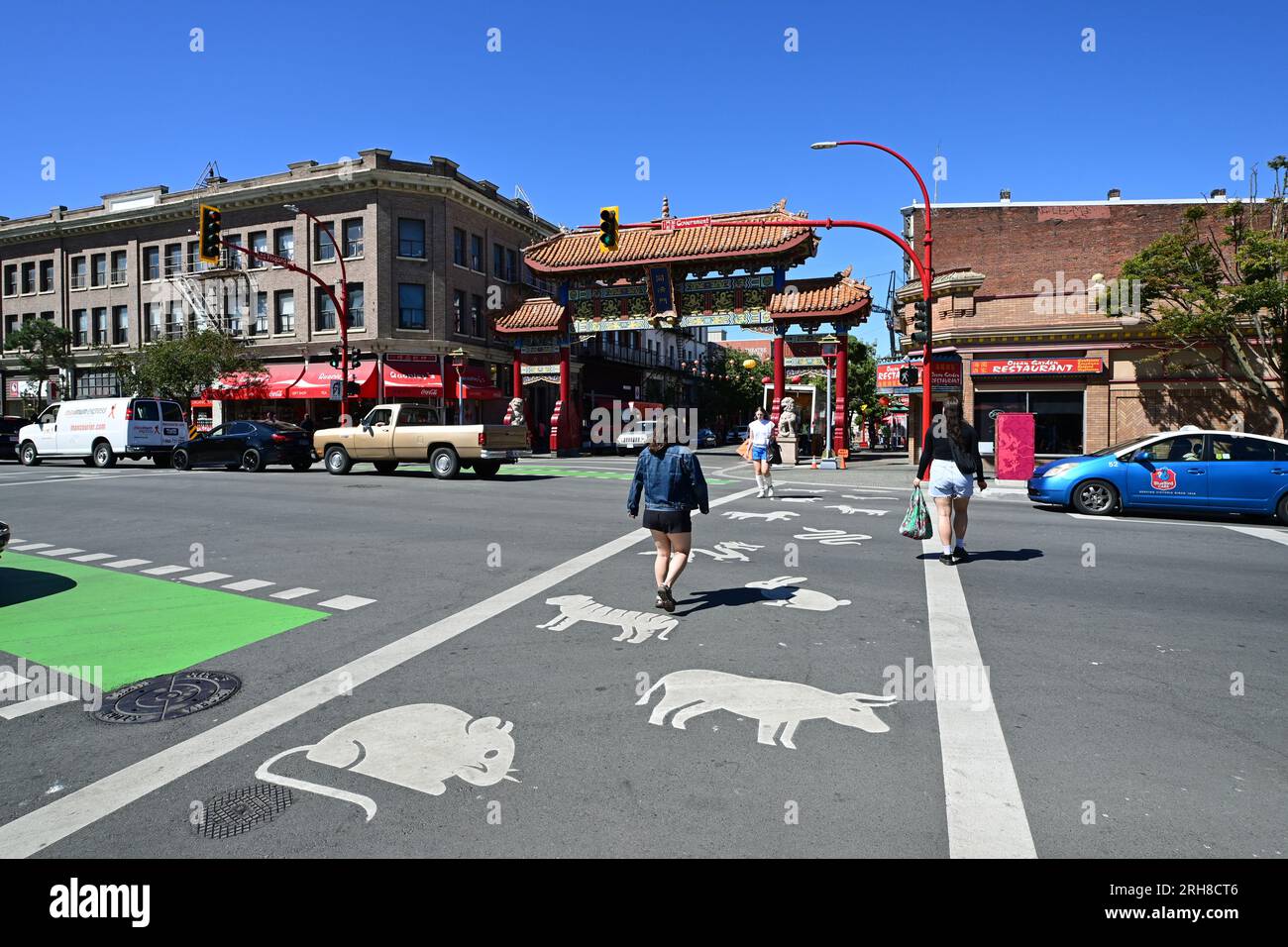 Victoria, British Columbia - August 2, 2023 - Picturesque crosswalk ...