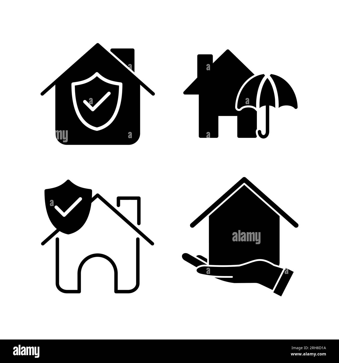 Home insurance icon vector. home shield protect logo Stock Vector Image ...
