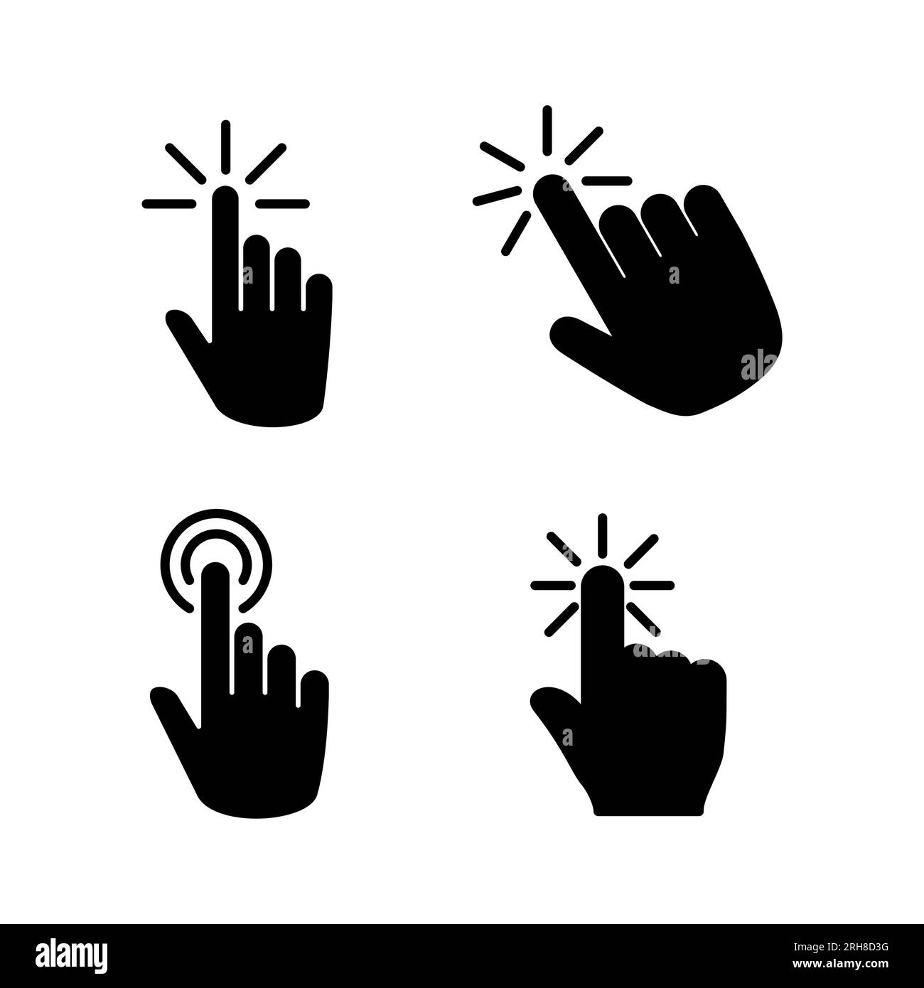 hand click icon vector. clicking finger icon. pointer icon Stock Vector ...