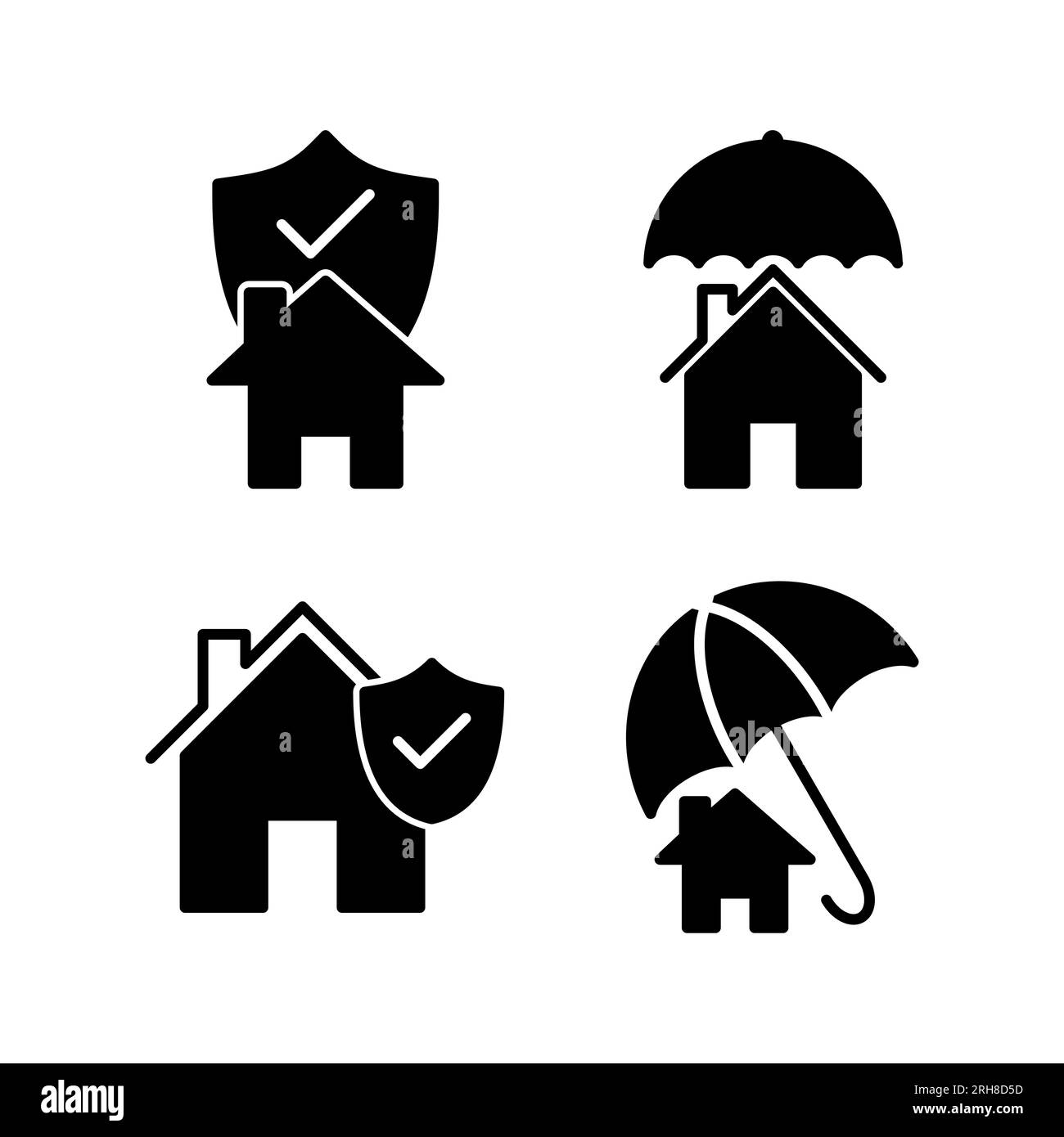 Home insurance icon vector. home shield protect logo Stock Vector Image ...
