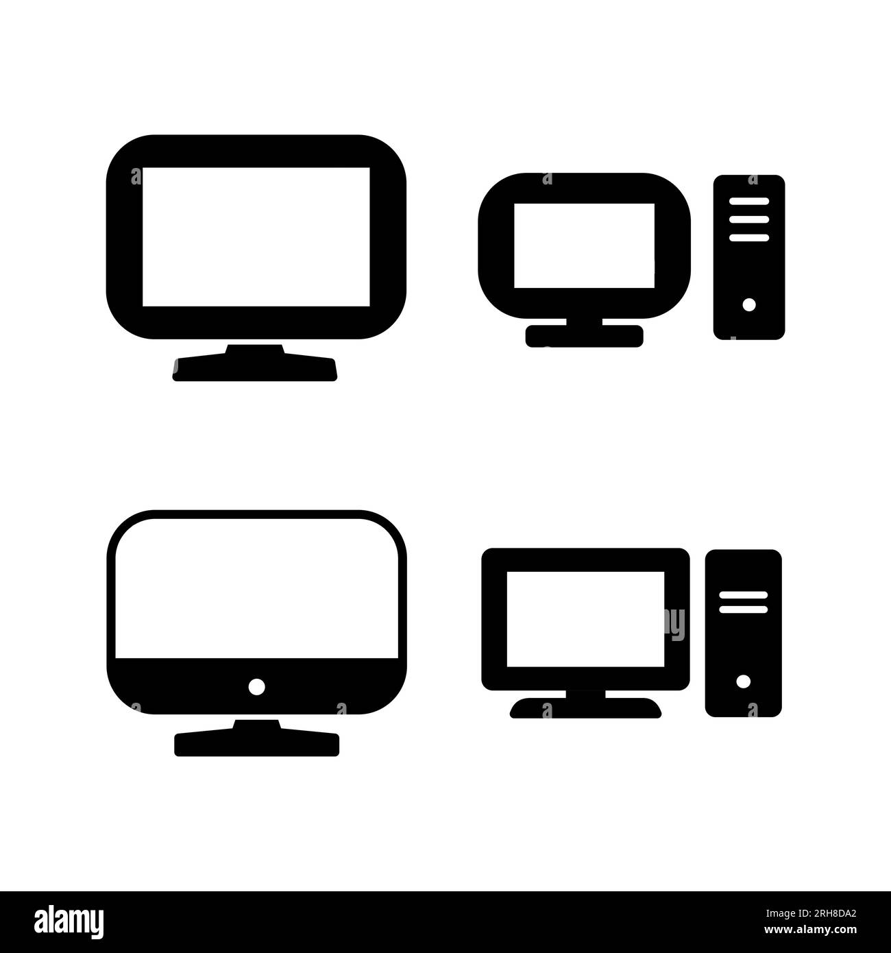Computer icon vector. computer monitor icon Stock Vector Image & Art ...