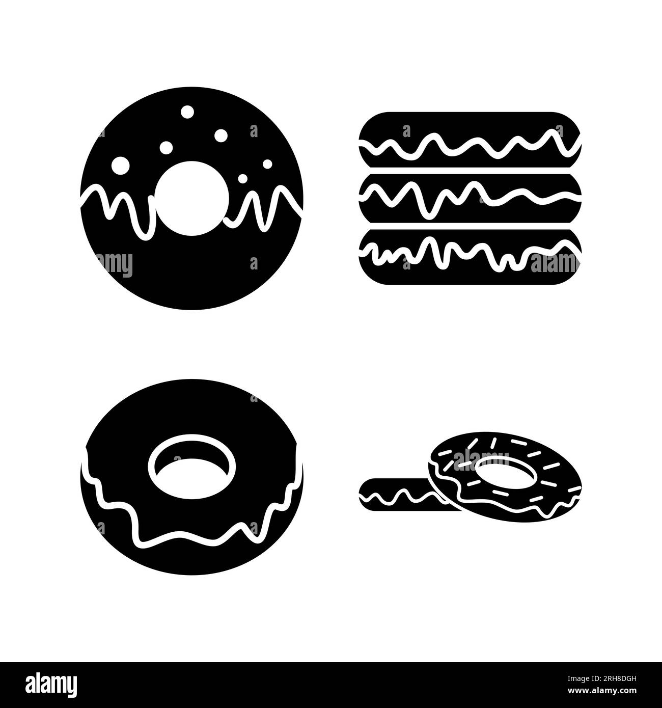 Donut icon vector. doughnut icon. donut logo Stock Vector Image & Art ...