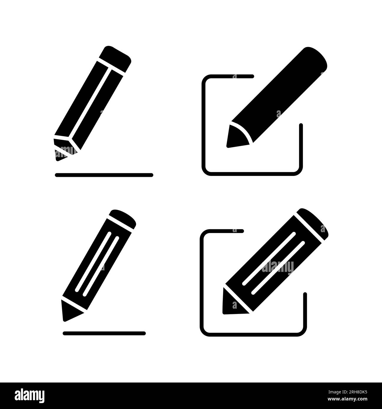 Edit icon vector. edit document sign and symbol. pencil Stock Vector ...